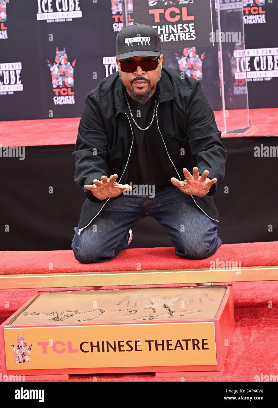 Hollywood, USA. 15th Apr, 2025. Ice Cube at his handprints and ...