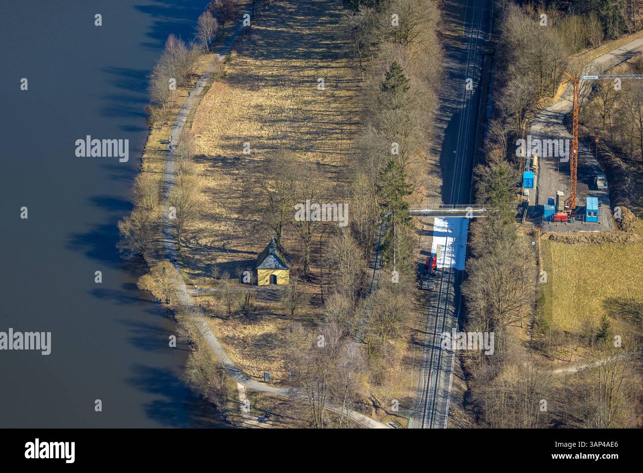 Luftbild, Valentinskapelle am Biggerandweg am Biggesee, Olpe-Stadt ...