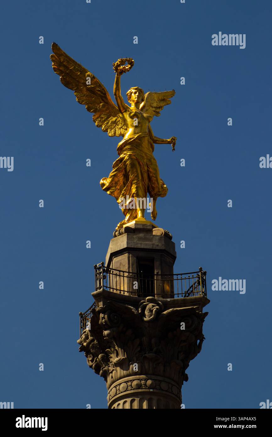 Mexico City, Mexico - November 15, 2024: Monument to Independence also ...