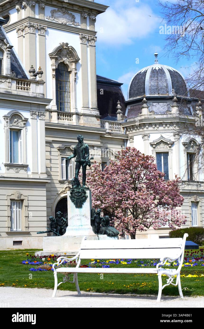 Statue of Count György Festetics ,Festetics Castle Garden, Keszthely ...