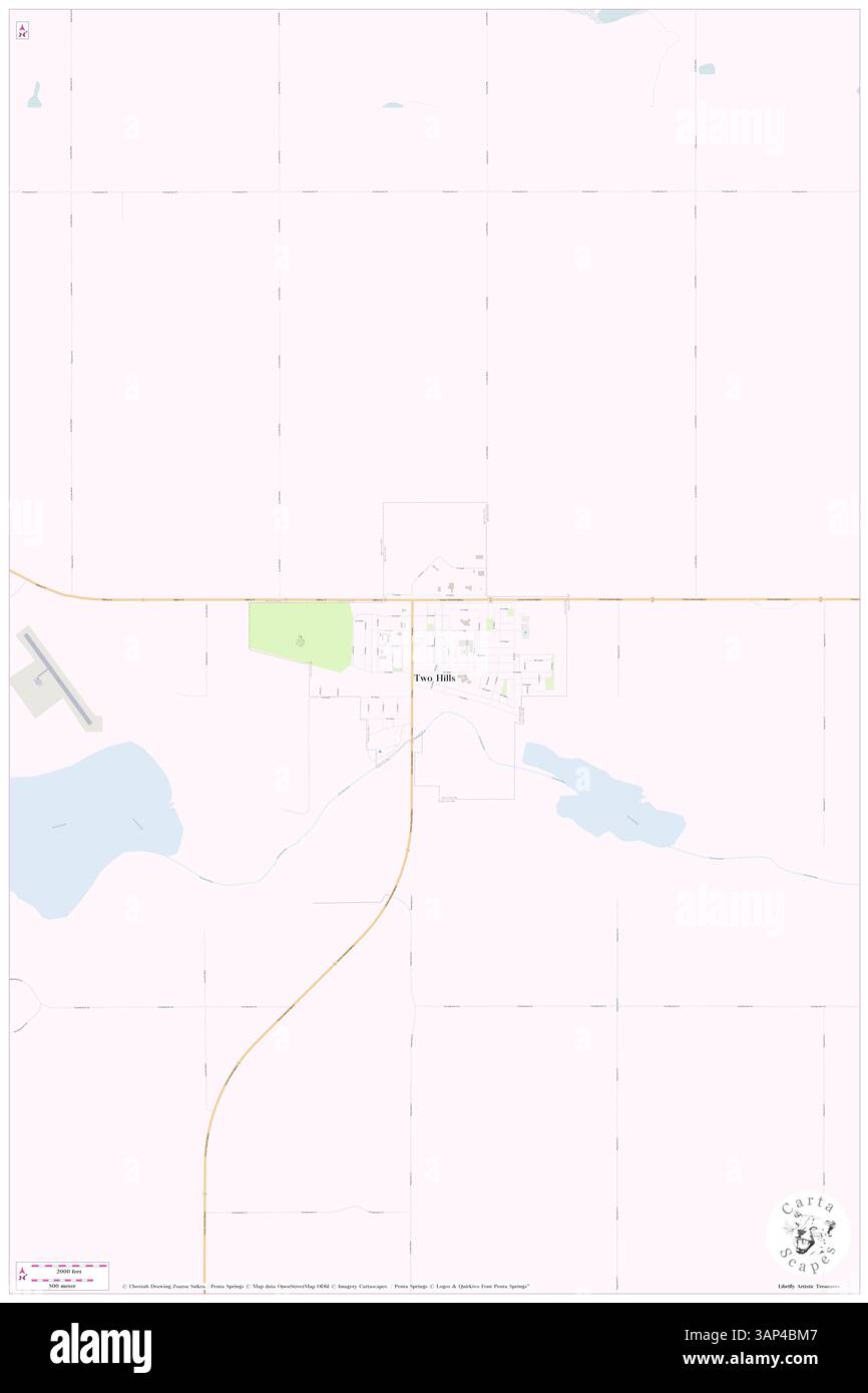 Map of two hills alberta Cut Out Stock Images & Pictures - Alamy