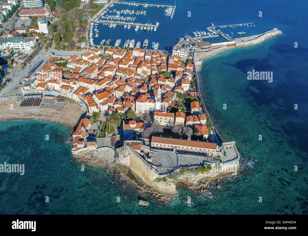 Budva bay view medieval hi-res stock photography and images - Alamy