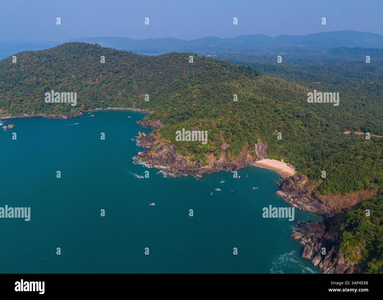 Aerial view of Butterfly beach, Canacona, Goa, India Stock Photo - Alamy