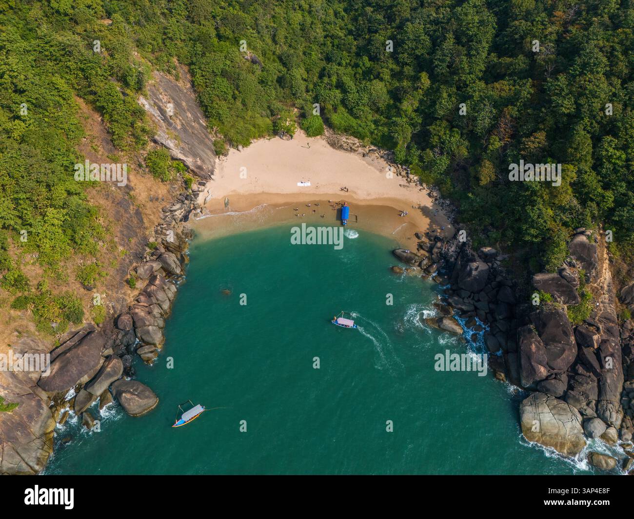 Aerial view of Butterfly beach, Canacona, Goa, India Stock Photo - Alamy
