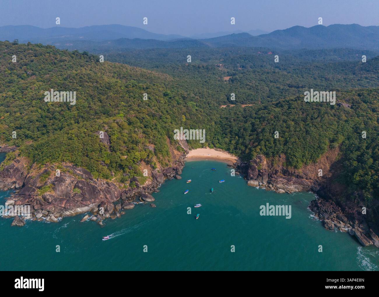 Aerial view of Butterfly beach, Canacona, Goa, India Stock Photo - Alamy