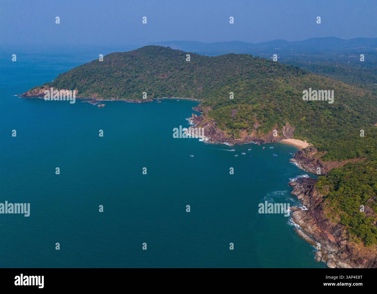 Aerial view of Butterfly beach, Canacona, Goa, India Stock Photo - Alamy