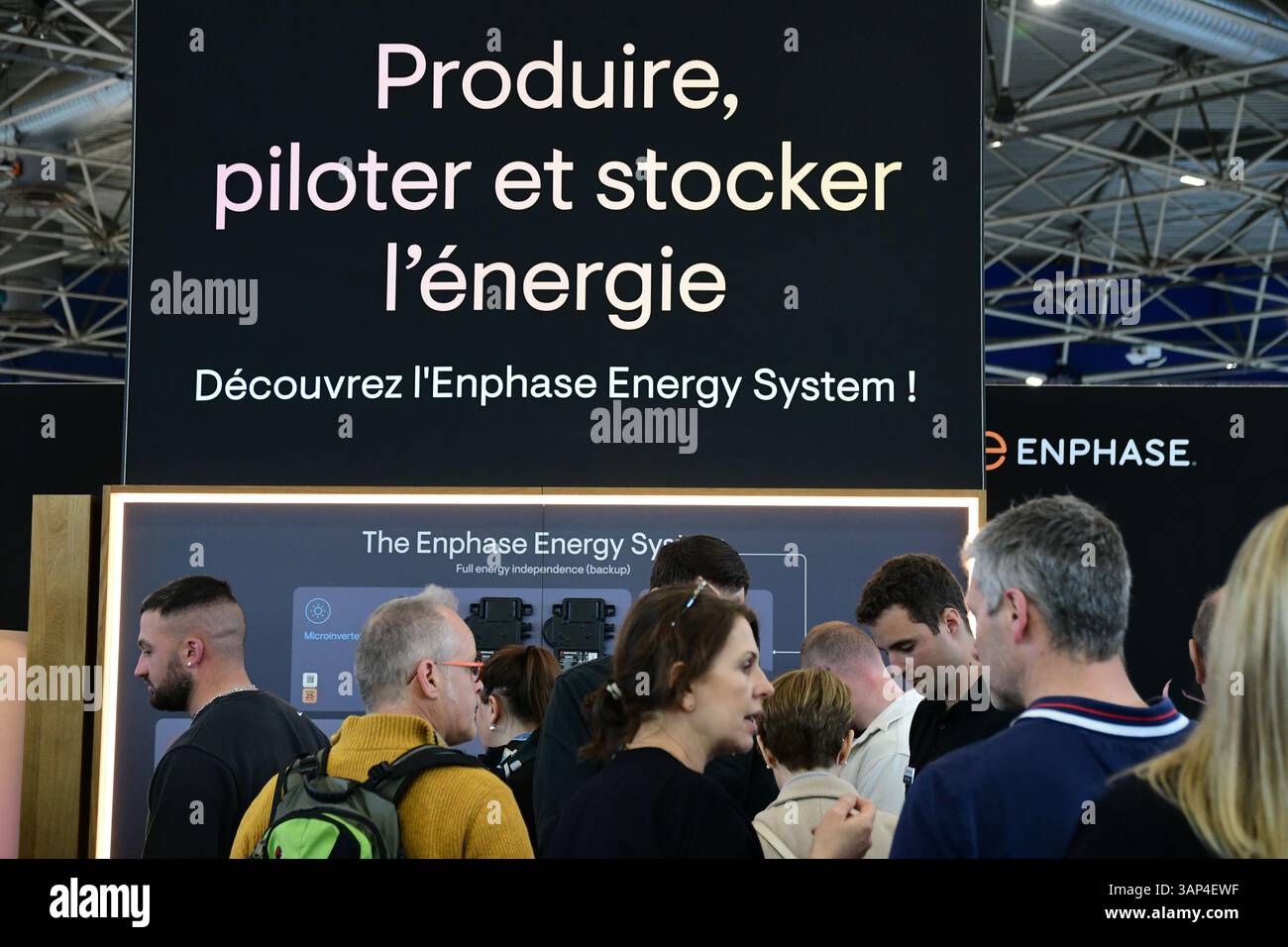 Lyon, Rhone, France. 25th Mar, 2025. Enphase Energy a company exhibitor ...