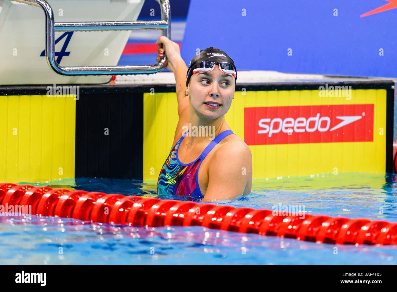 LONDON, UNITED KINGDOM. 15 April, 25. Freya Colbert checks the result ...
