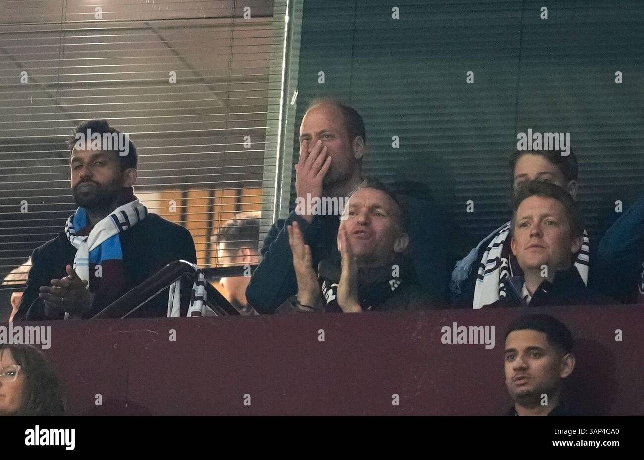The Prince of Wales (centre) and Prince George (right) in the stands ...