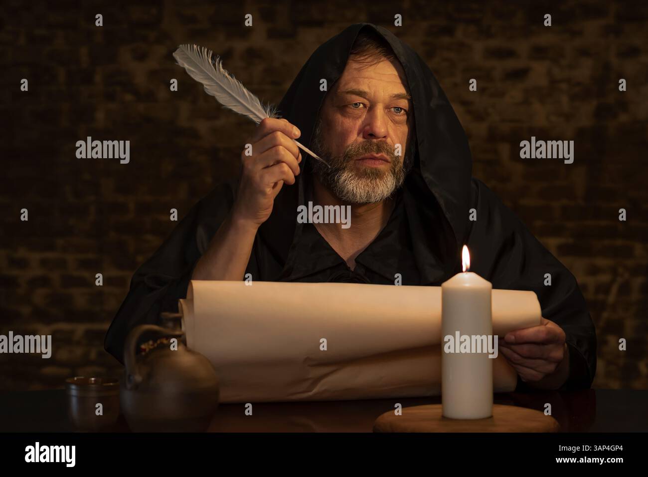 With a writing quill in his hand hi-res stock photography and images ...