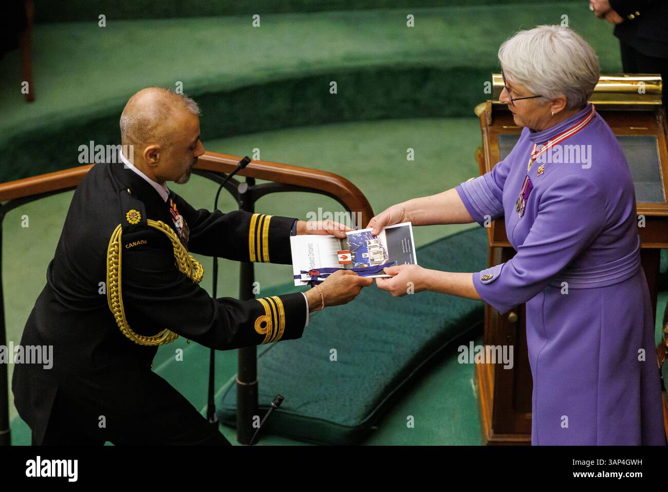 Toronto, Canada. 15th Apr, 2025. Ontario Lt.-Gov. Edith Dumont ...