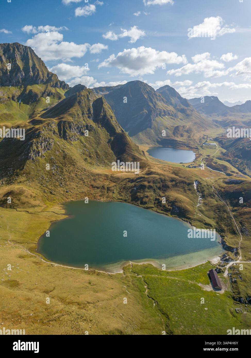 Aerial View of Swiss Alpine Lake in Summer in Ticino, Switzerland Stock ...