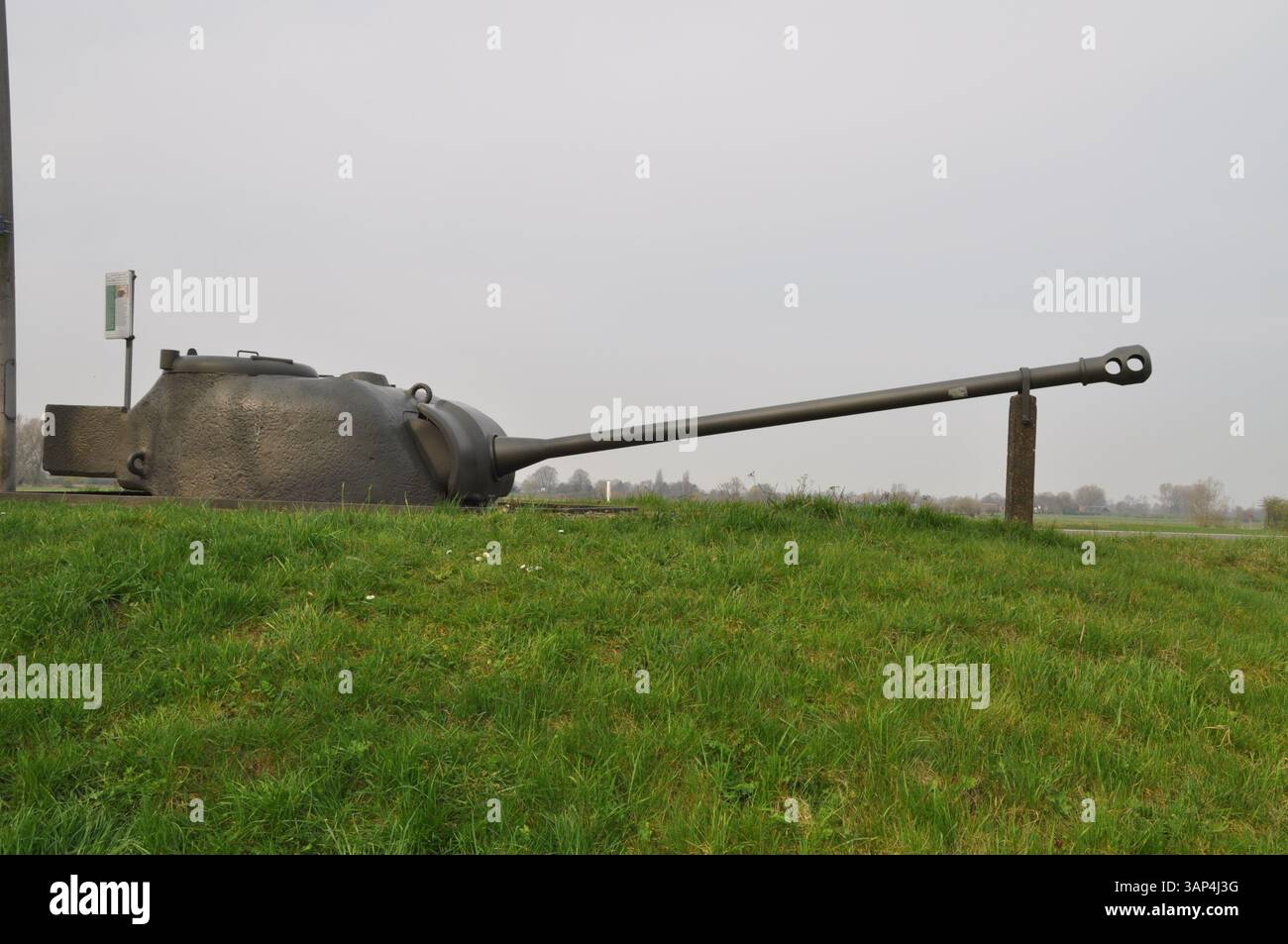 Sherman tank turret at the former IJssel line, Olst, The Netherlands ...