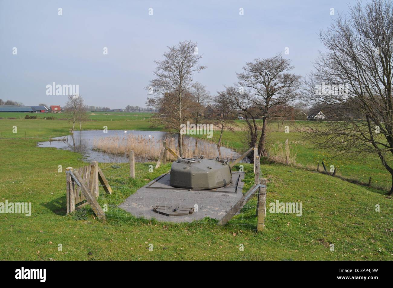 Bofors bunker at the former IJssel line, Olst, The Netherlands Stock ...
