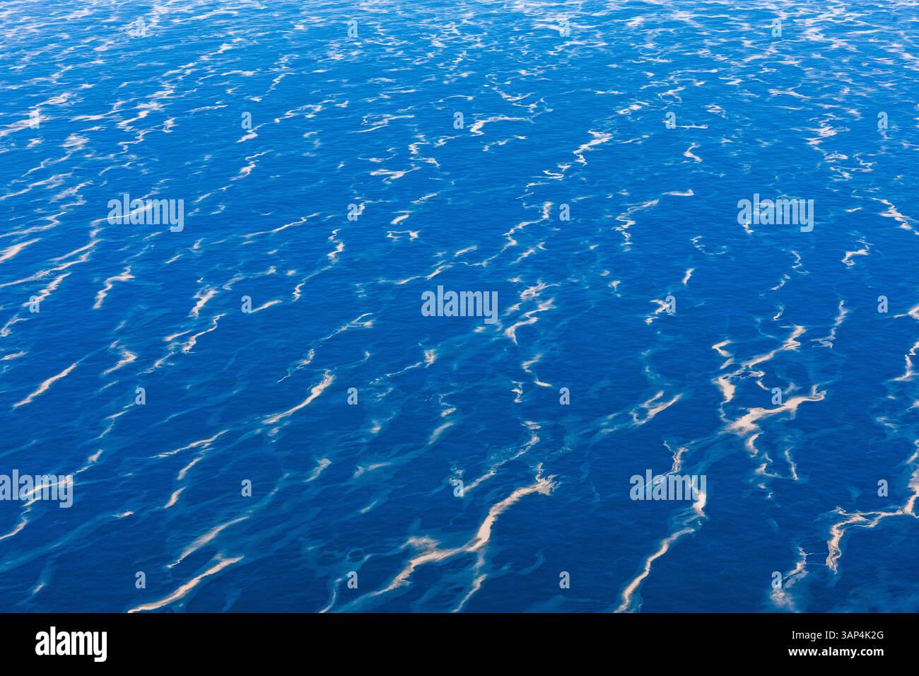 Aerial view of coral spawning in Great Barrier Reef, Queensland ...