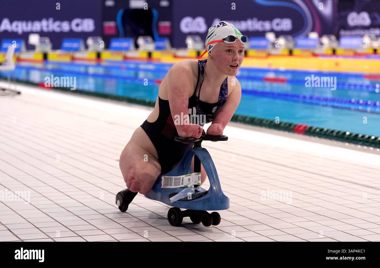 Manchester PC's Ellie Challis after competing in the Women's MC 50m ...
