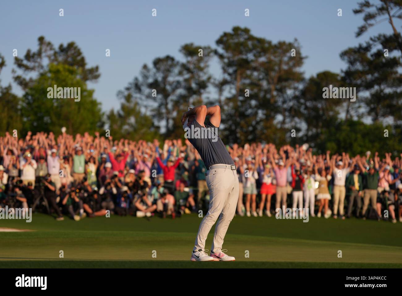 Rory McIlroy, of Northern Ireland, reacts after winning in a playoff ...