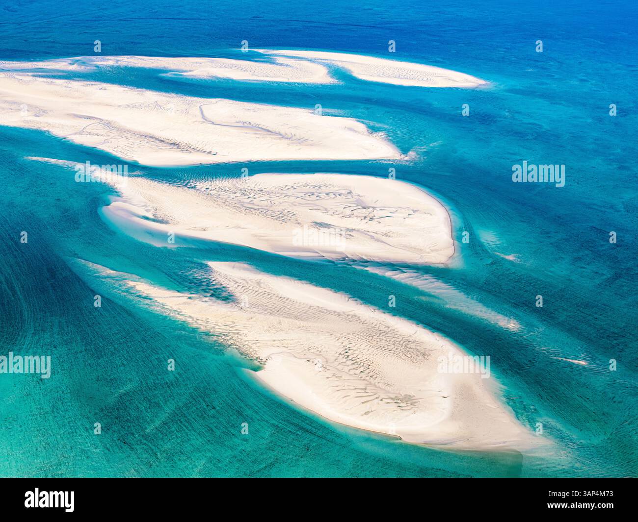 Aerial view of Montgomery Reef in turquoise ocean waters, The Kimberley ...