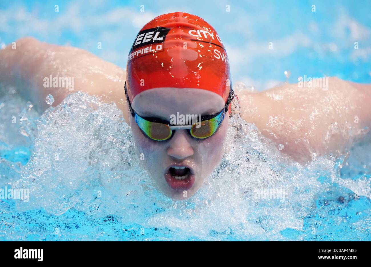 Co Sheffield's Chloe Cooke competes in the women's junior 200m ...