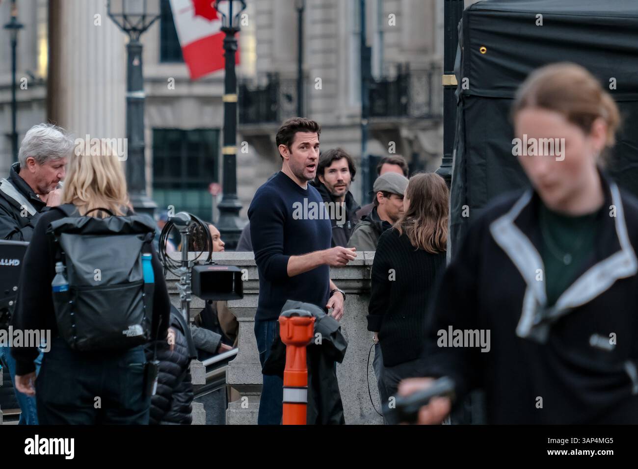 London, UK. 15th April, 2025. Actors Sienna Miller and John Krasinski ...