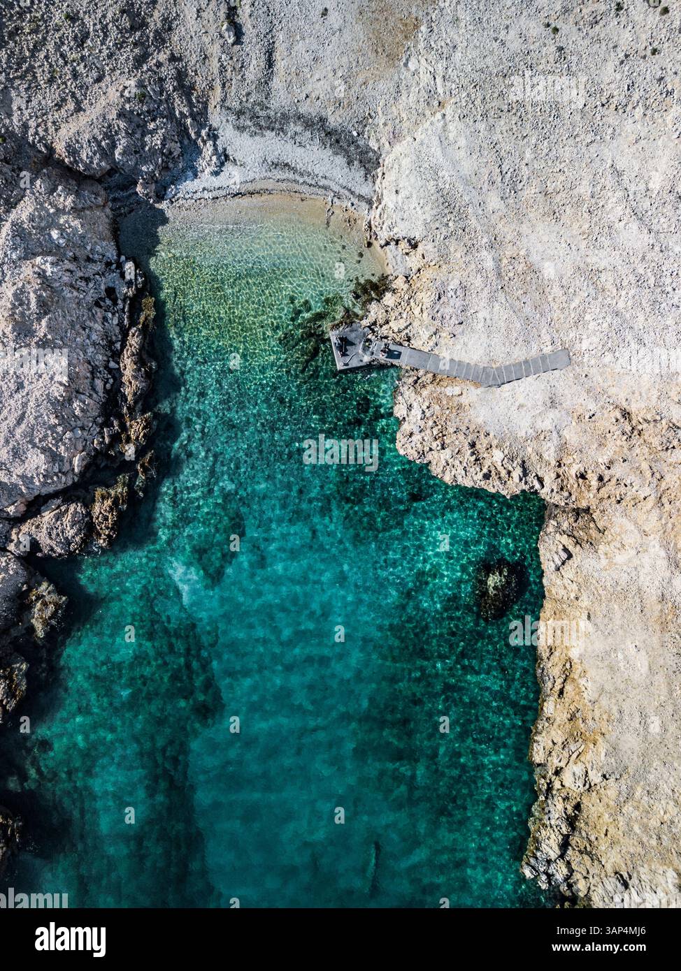 Aerial view of Coki Baska Island in the beautiful Bay, Croatia Stock ...