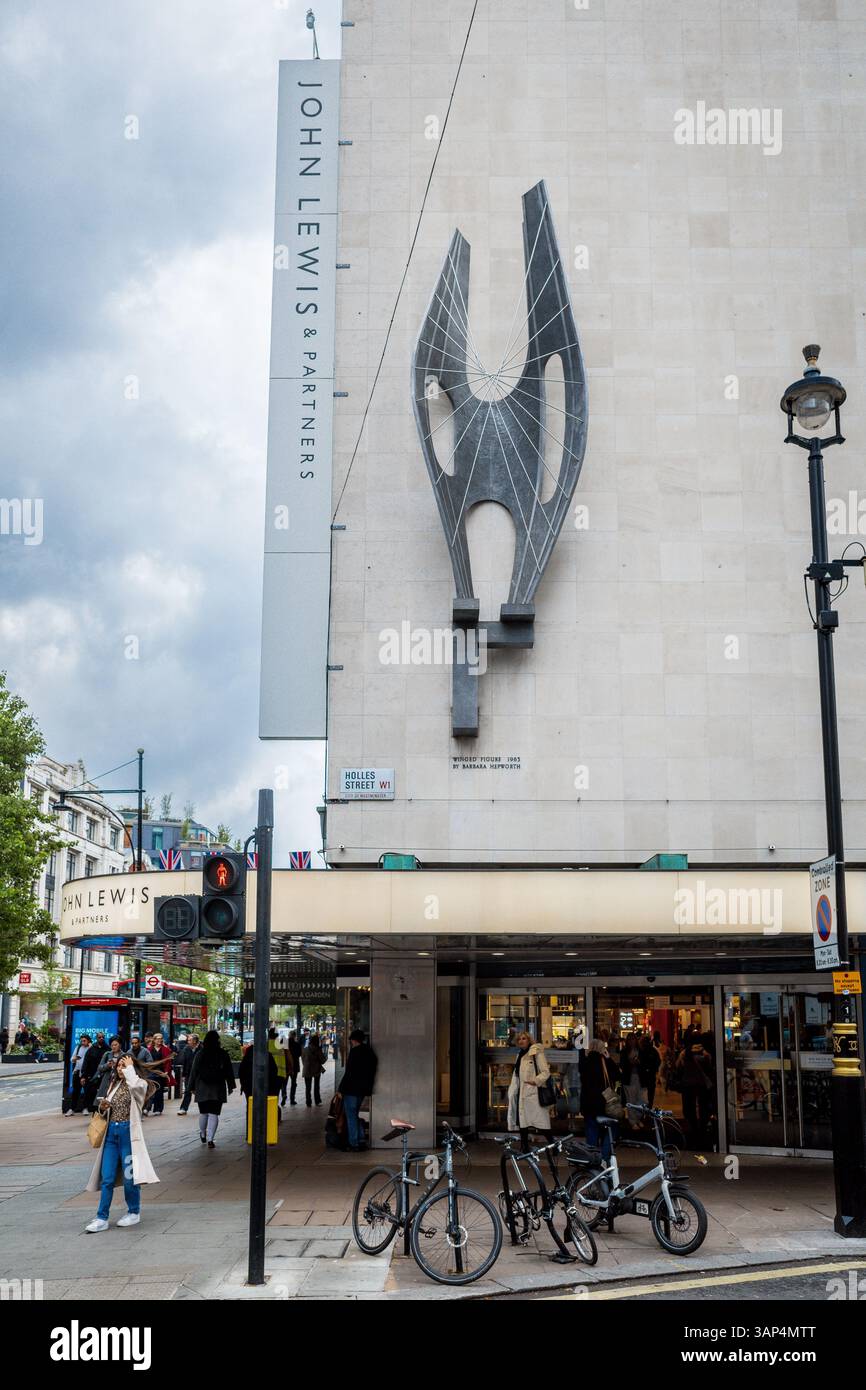 Winged Figure 1963 sculpture by Barbara Hepworth on the John Lewis ...