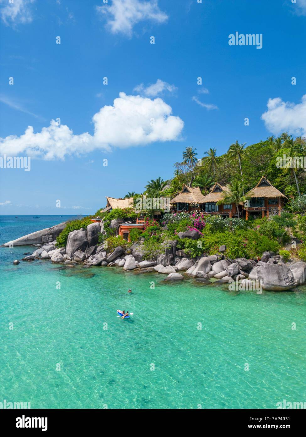 Aerial view of Sairee beach on Ko Tao island, Thailand Stock Photo - Alamy