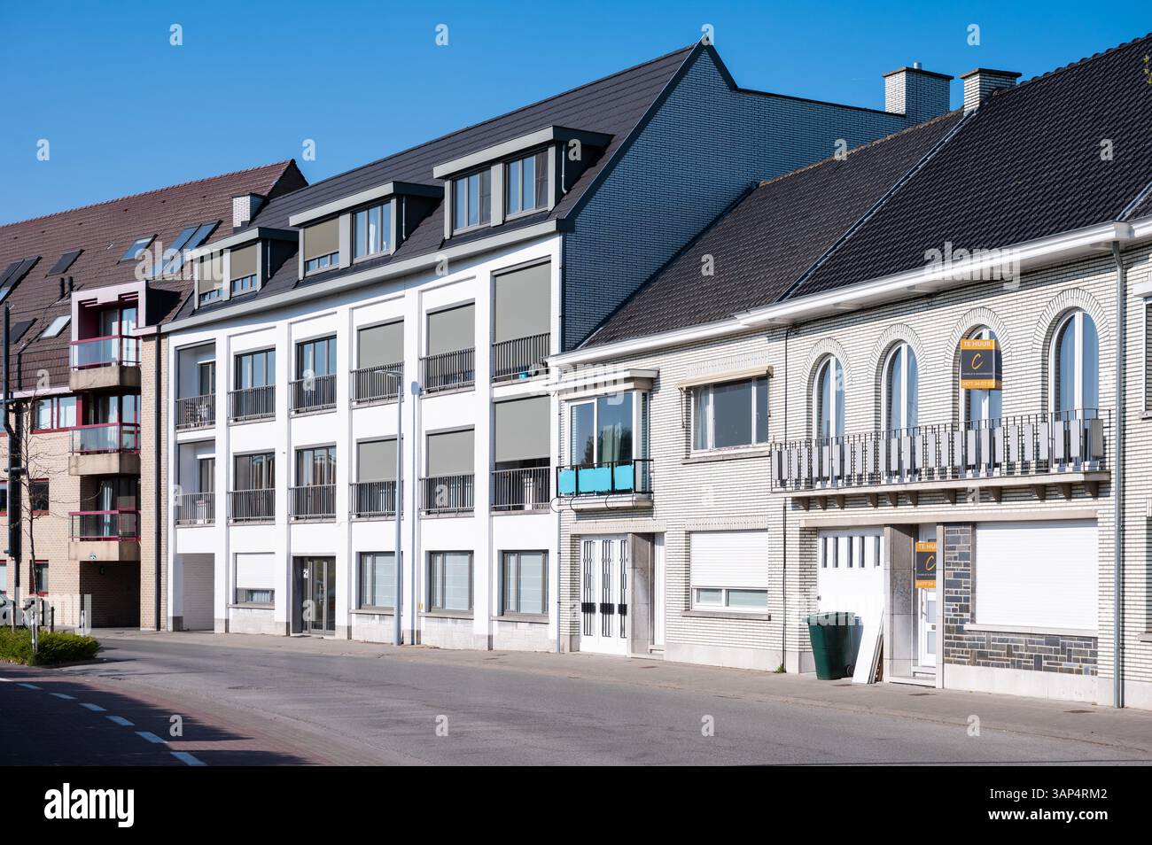 Houses in a row to let in Oudenaarde, East Flanders, Belgium, 9 April ...