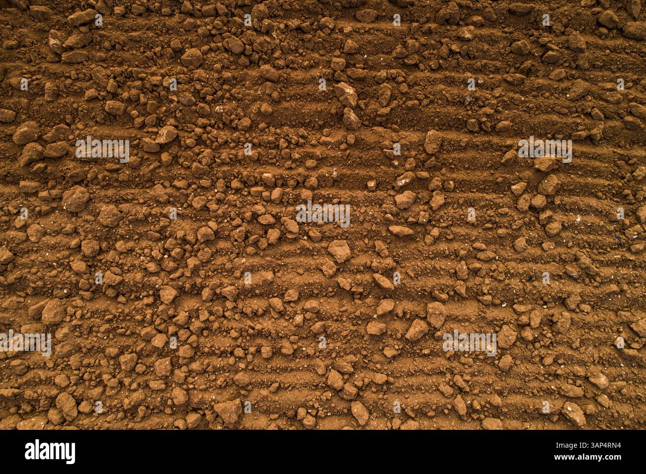 Aerial view of Soil in an agricultural field, Polignano a Mare, Italy ...