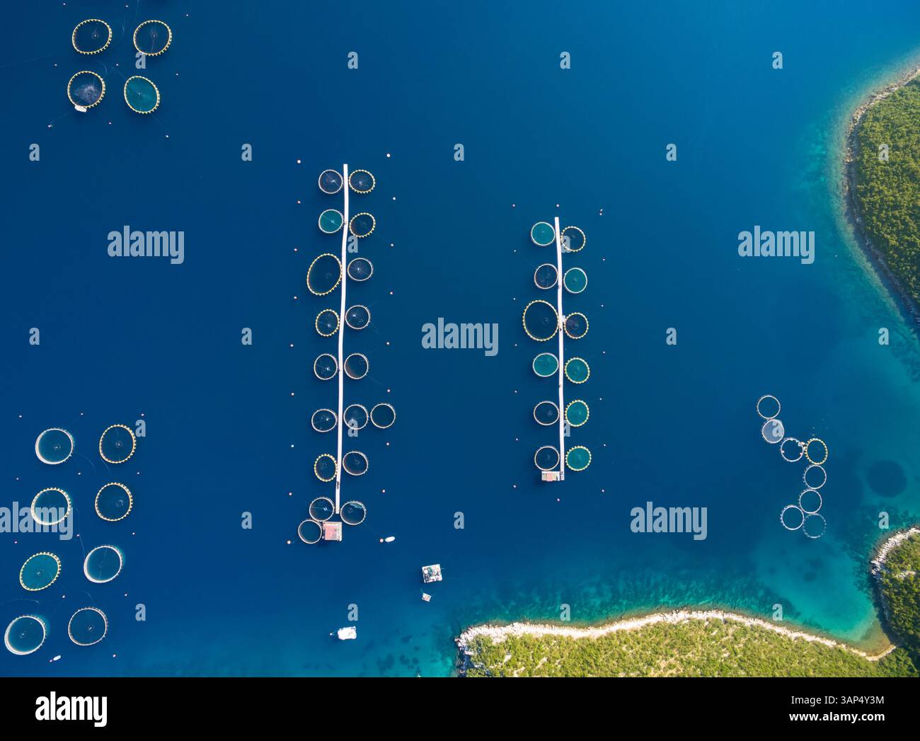 Aerial view of fish farming in Dugi Otok in Croatia Stock Photo - Alamy