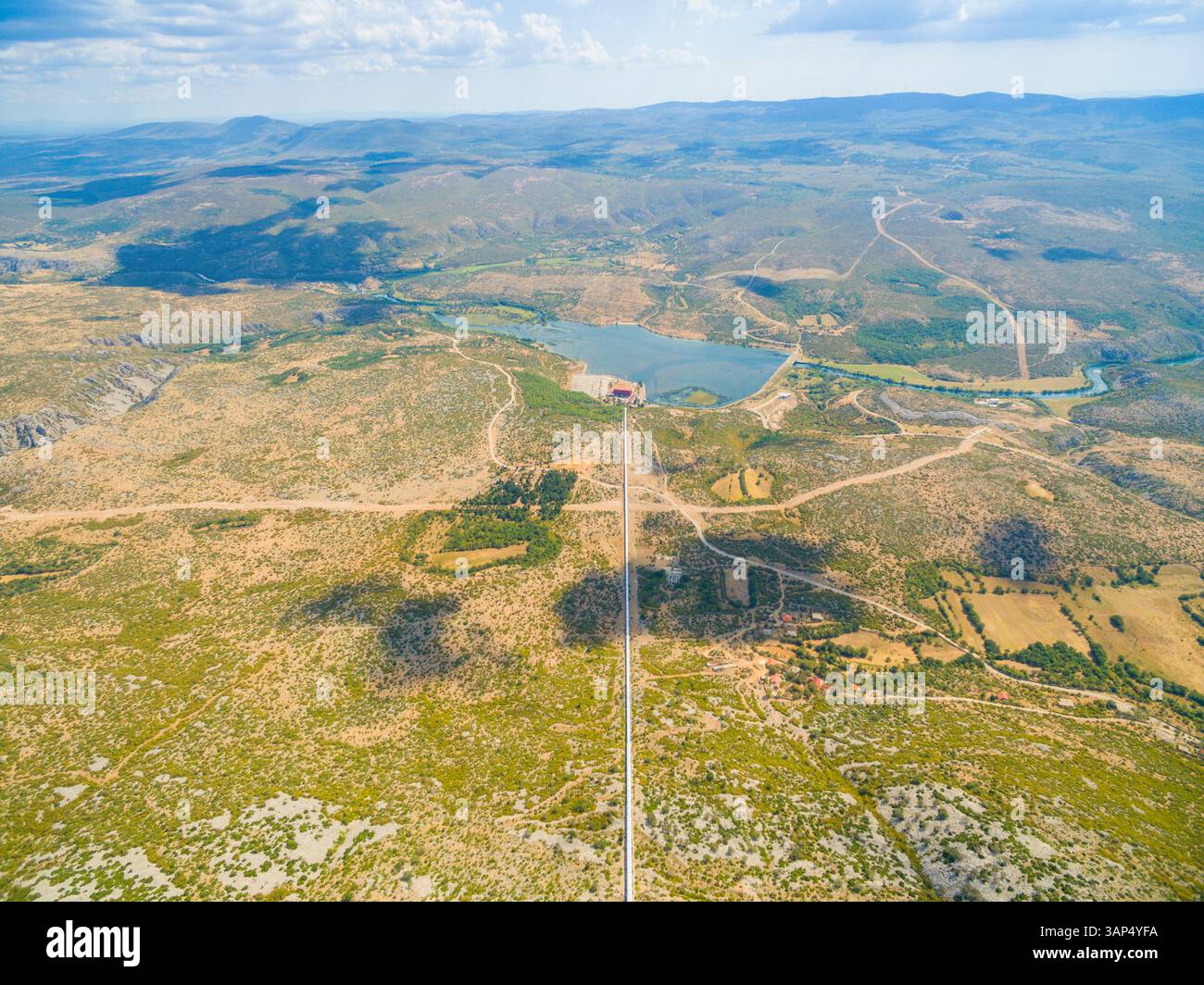 Aerial view of hydro electric pipeline Stock Photo - Alamy
