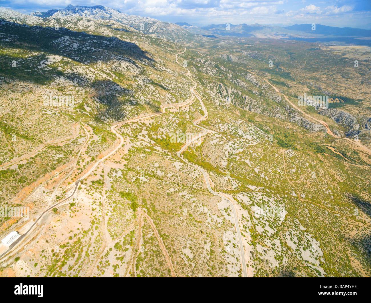 Aerial view of hydro electric pipeline Stock Photo - Alamy