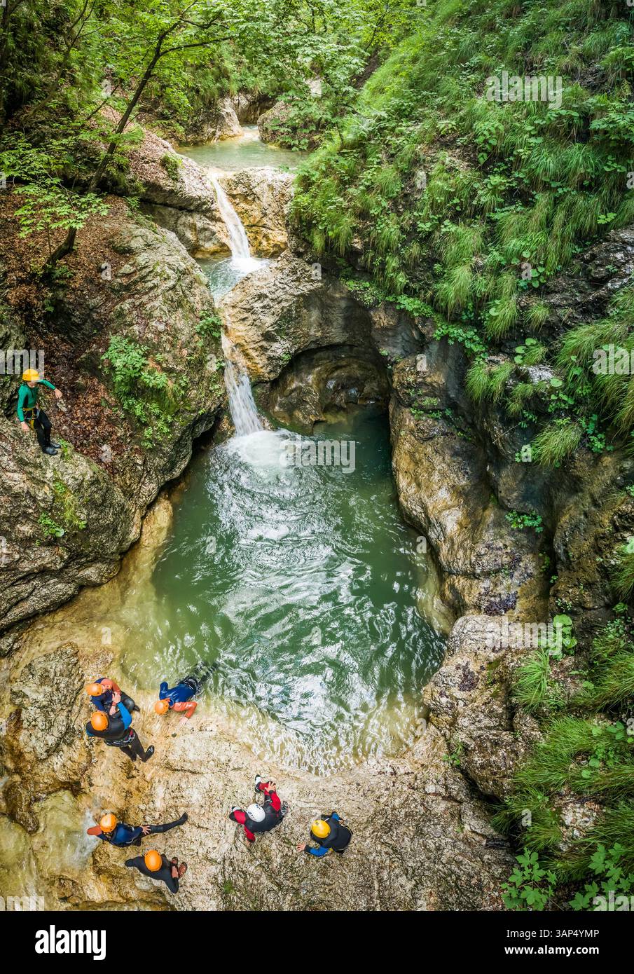 Walking canyon river aerial drone hi-res stock photography and images ...