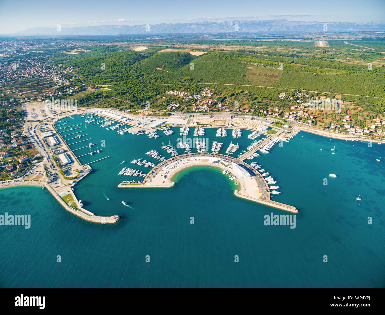 Aerial view of Sukosan marina near zadar, Croatia Stock Photo - Alamy