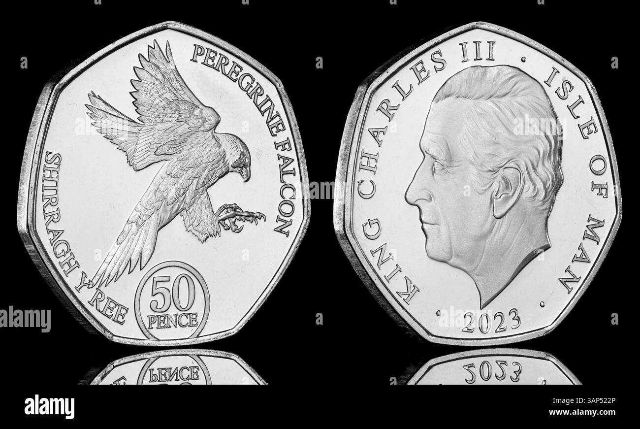 2023 Isle Of Man Manx Wildlife Trust 50p coin featuring King Charles ...
