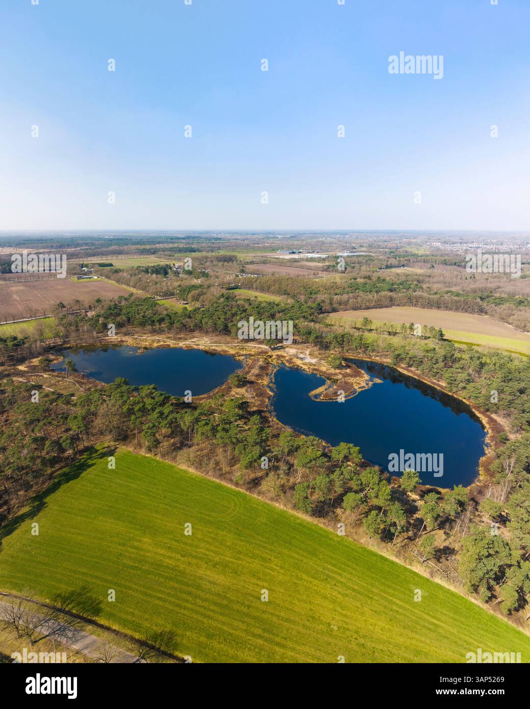 Aerial view fens small hi-res stock photography and images - Alamy