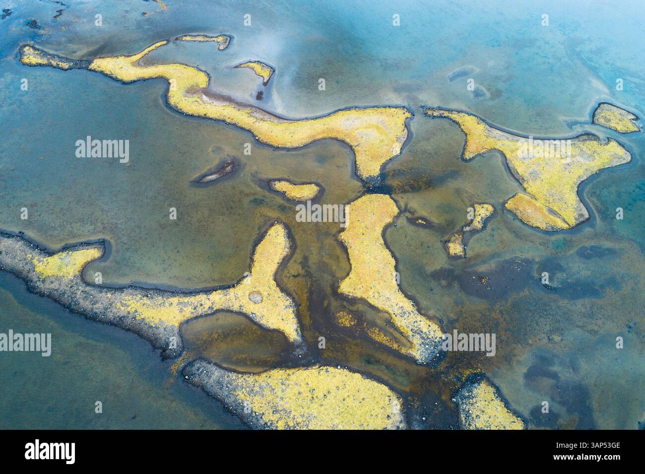 Abstract aerial view of small amazing islands shaped like curious ...