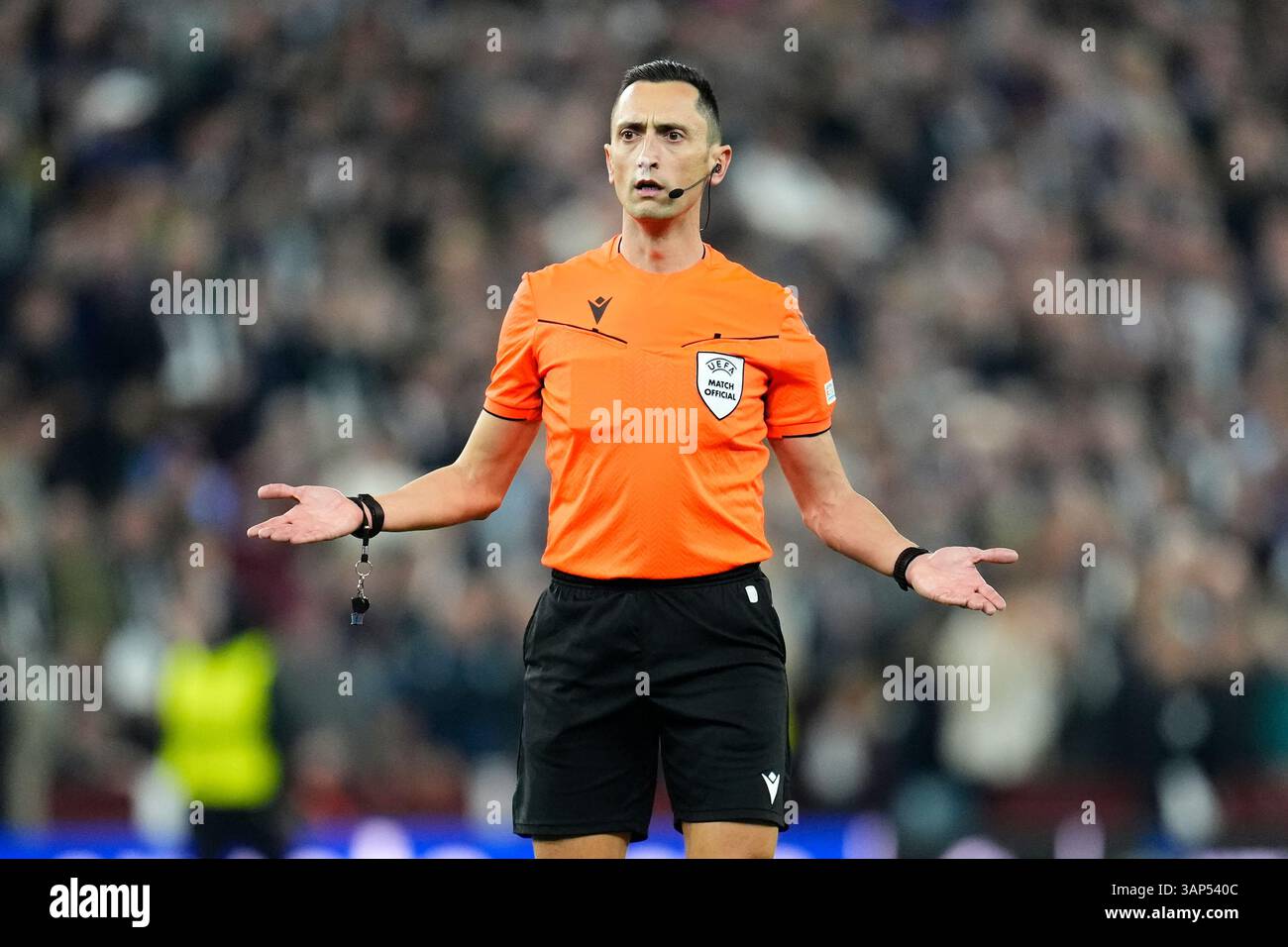 Referee Jose Maria Sanchez during the UEFA Champions League quarter ...