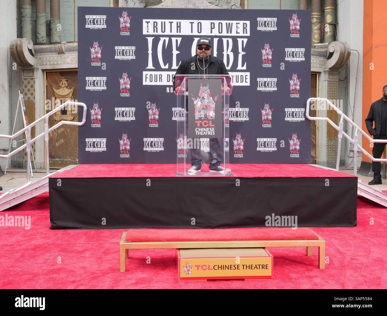 Ice Cube at the Ice Cube Hand & Footprint in cement Ceremony held at ...