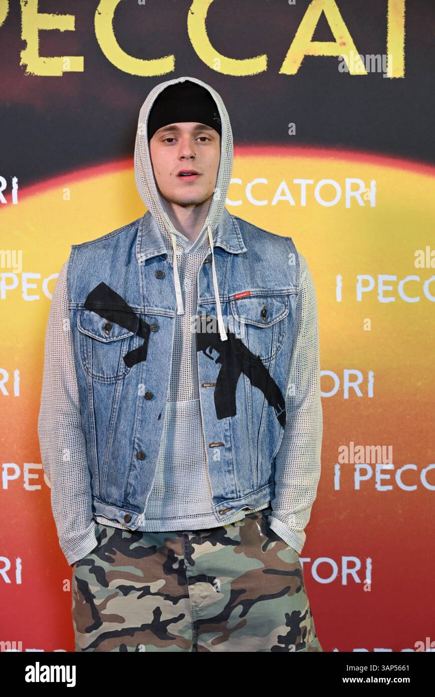 Milan, Italy. 15th Apr, 2025. Milan, film “I Peccatori” photocall preview at Cinema Colosseo ...