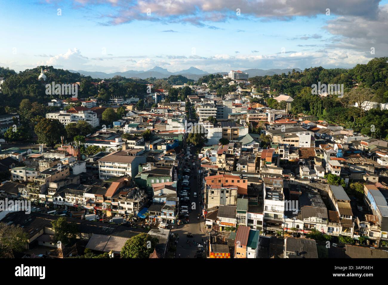 Kandy, Sri Lanka - 11 January 2022: Aerial view of Kandy city, Sri ...