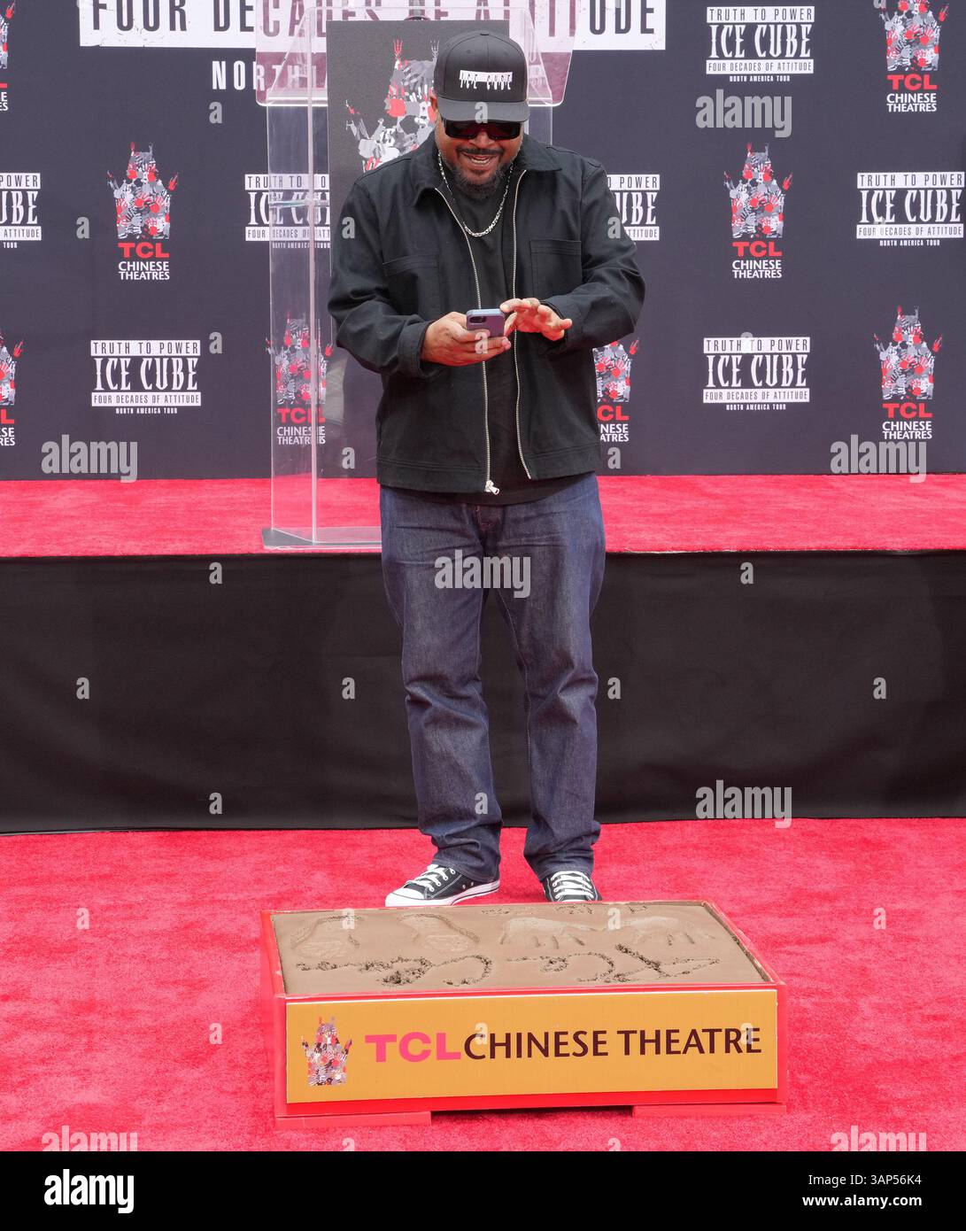 Los Angeles, USA. 15th Apr, 2025. Ice Cube at the Ice Cube Hand ...