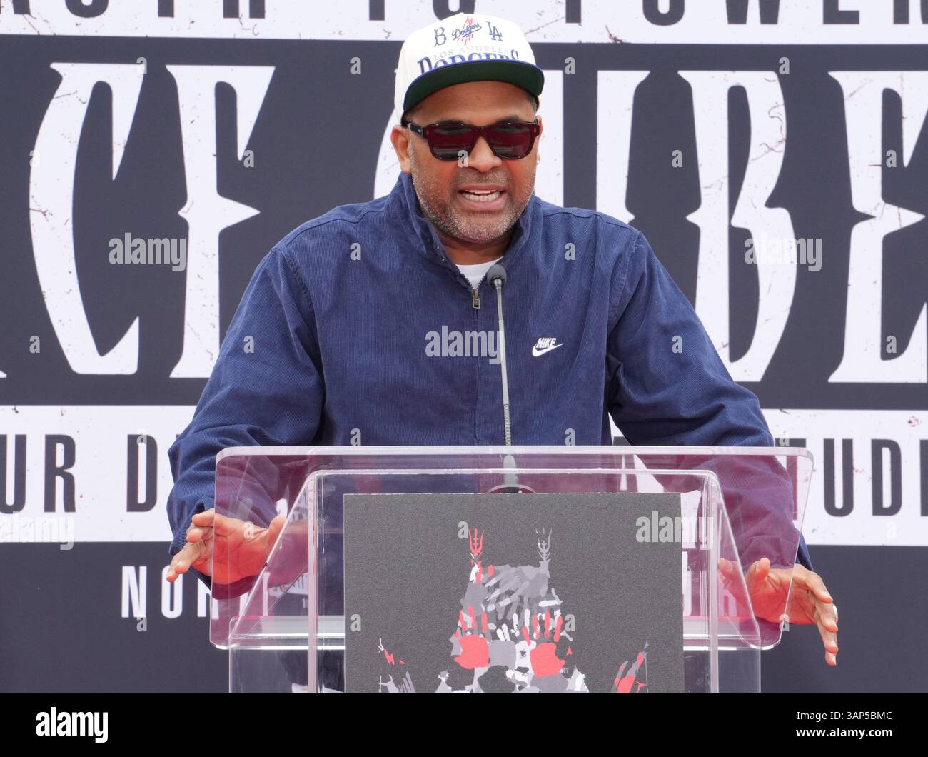 Los Angeles, USA. 15th Apr, 2025. Mike Epps speaking at the Ice Cube ...