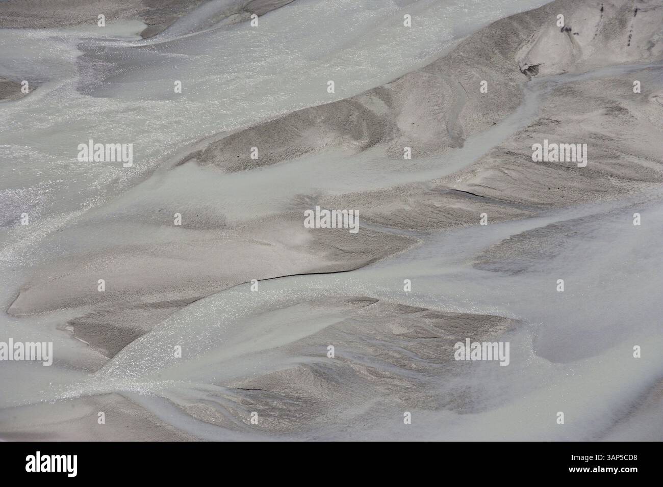 Aerial view of the beautiful Ak Kem River with scenic patterns and ...