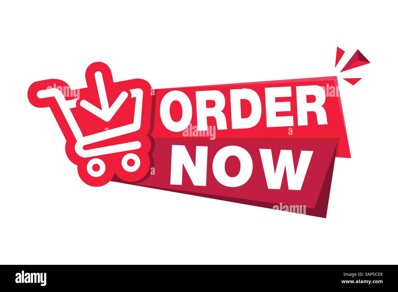 Vector Illustration Order Now Label Stock Vector Image & Art - Alamy