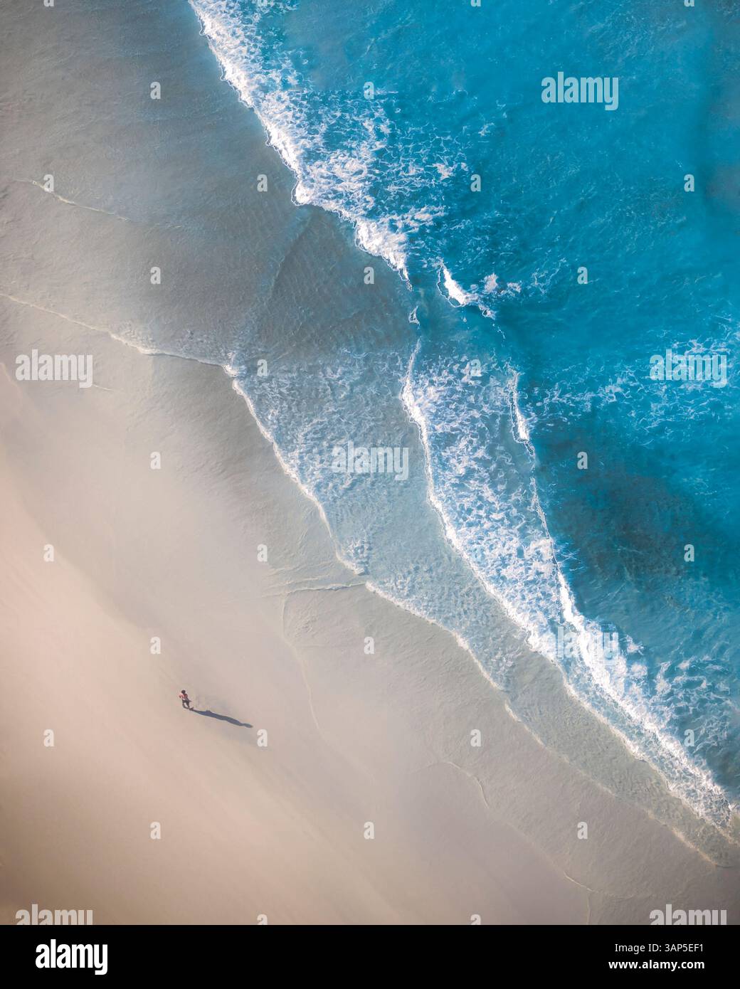 Aerial drone view of Coffin Bay beach in Eyre Peninsula, South ...