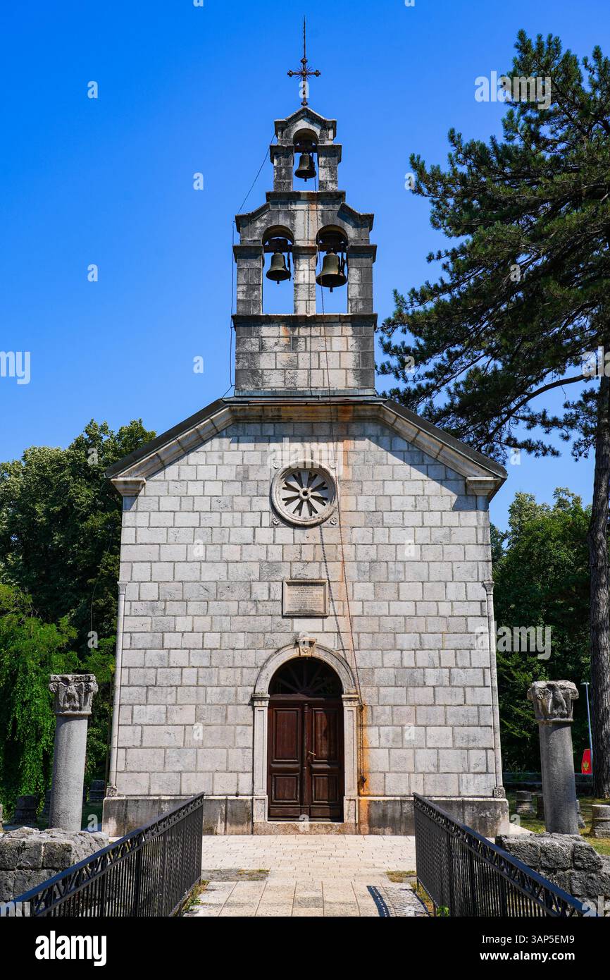 Castle Church of Cipur in the city center of Cetinje, the old Royal ...