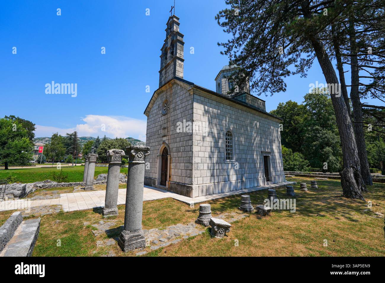Castle Church of Cipur in the city center of Cetinje, the old Royal ...