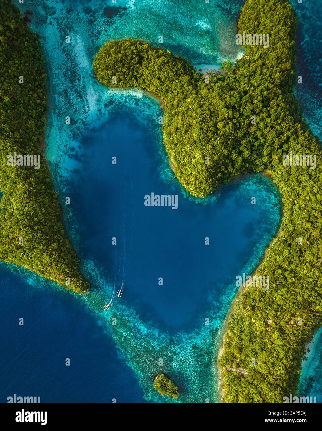 Aerial view of Bucas Grande Island at Sohoton Cove, Surigao del Norte, Philippines Stock Photo ...