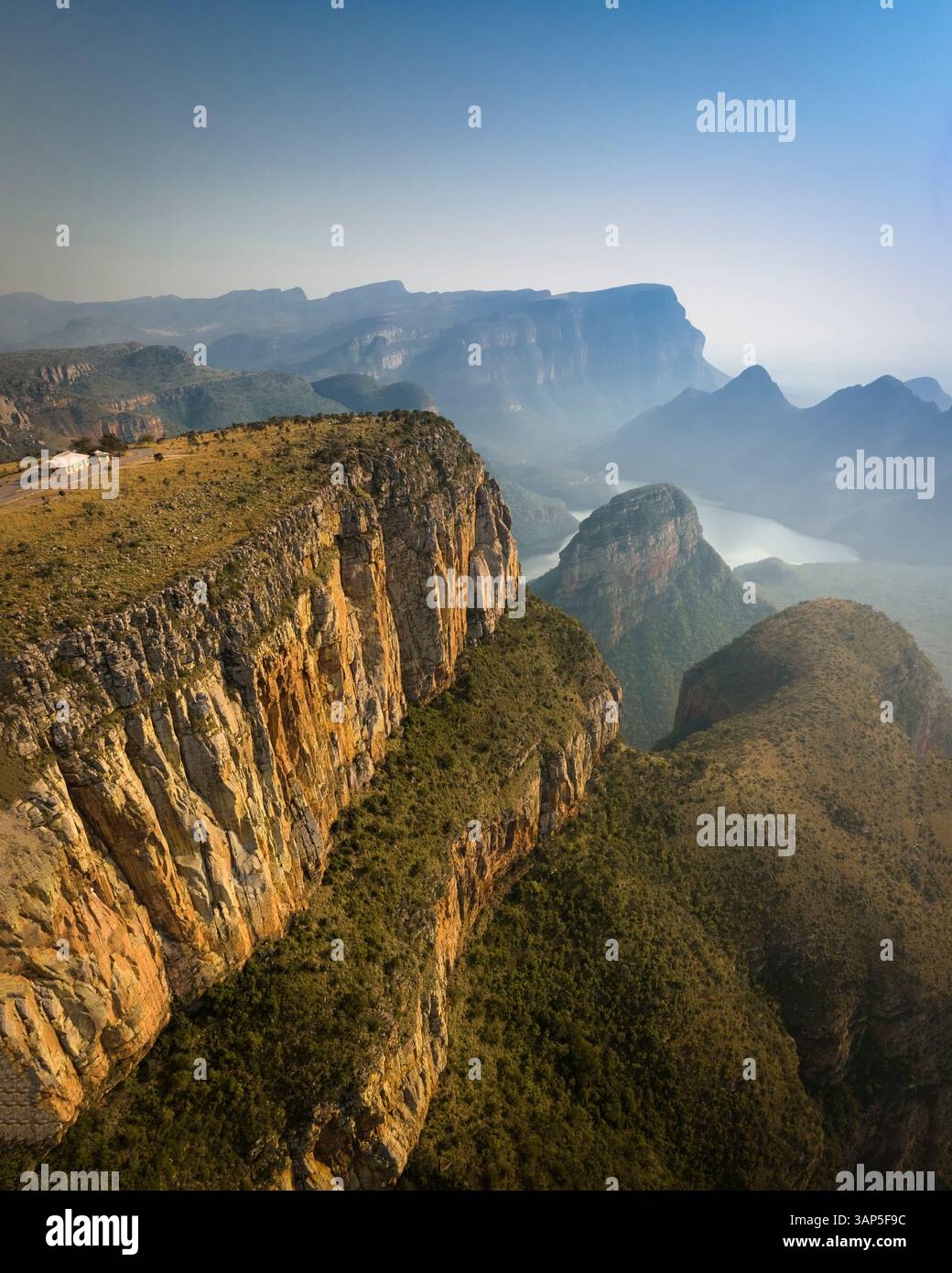 Aerial view of Mpumalanga mountain landscape at Three Rondawels Blyde ...